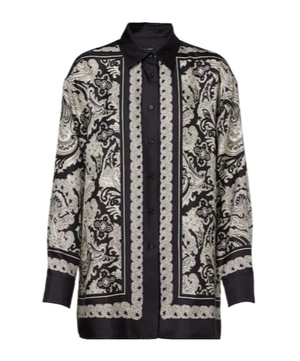 NILI LOTAN Printed Shirt - Black