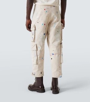 GREG LAUREN Printed Cotton Work Pants