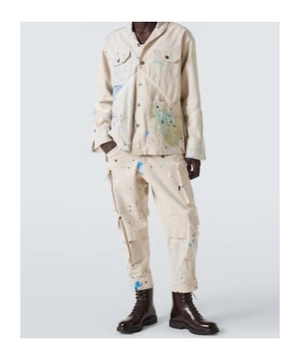 GREG LAUREN Printed Cotton Work Pants