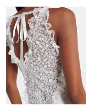 RODARTE Embellished Silk Satin Gown