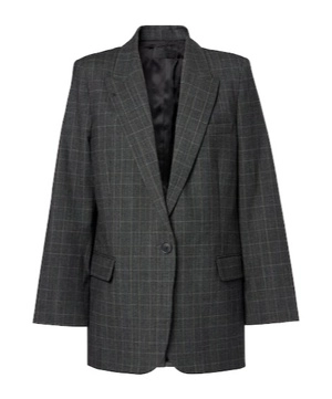 NILI LOTAN Plaid Blazer - Black