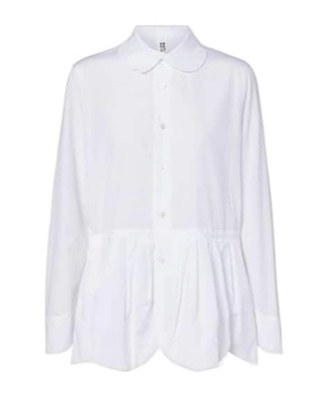 Comme Des Garçons Gathered Cotton Shirt - White