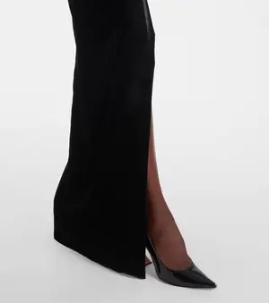 Alessandra Rich Lace And Velvet Dress