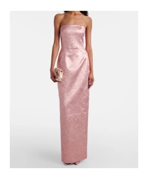 EMILIA WICKSTEAD Laelia Cloque Bustier Gown - Pink