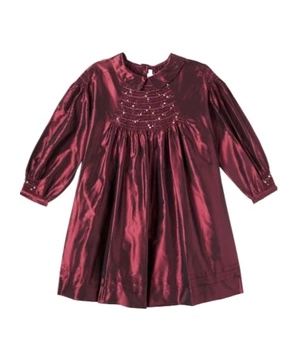 Bonpoint Jeanne Embellished Silk Taffeta Dress