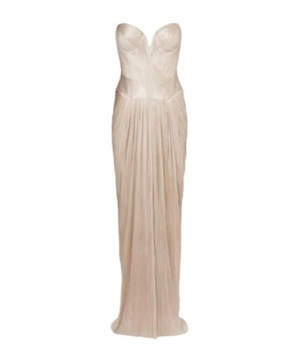 MARIA LUCIA HOHAN Noor Silk Tulle Corset Gown - Nude