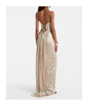 MARIA LUCIA HOHAN Noor Silk Tulle Corset Gown - Nude
