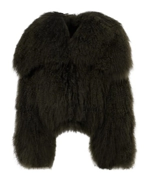 Attico Faux Fur Bomber Jacket - Black