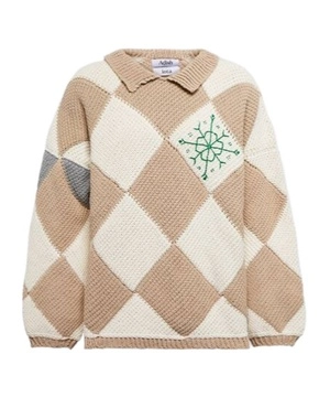 ADISH Jacquard Cotton Sweater - Nude