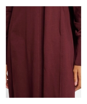 Plan C V-neck Scarf Detail Cotton Maxi Dress