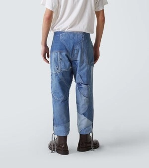GREG LAUREN Patchwork Straight Jeans