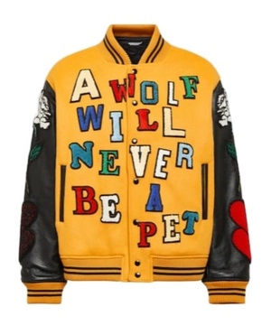 Undercover Appliqué Wool-blend Varsity Jacket - Yellow