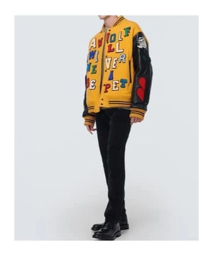 Undercover Appliqué Wool-blend Varsity Jacket