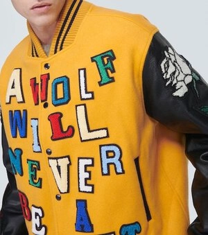 Undercover Appliqué Wool-blend Varsity Jacket