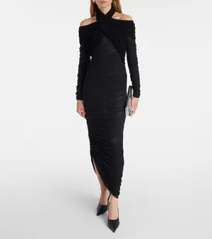 MUGLER Pendulous Ruffle Dress