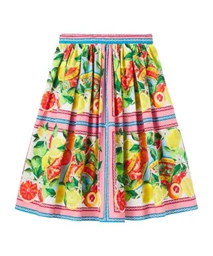 Dolce & Gabbana Taormina Printed Cotton Skirt - Multicolor