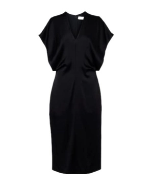 Stella McCartney Satin Midi Dress - Black