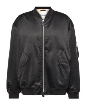 JIL SANDER Cotton Blouson Bomber Jacket - Black