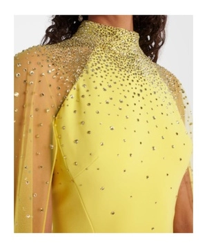 Jenny Packham Limelight Embellished Cape Gown