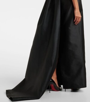 Monique Lhuillier Bow Detail Asymmetric Draped Gown