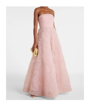 Rebecca Vallance Strapless Tulle Gown - Nude