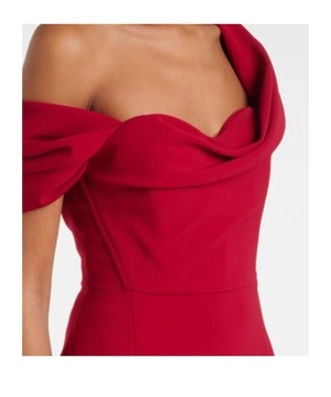 Carolina Herrera Draped Off-shoulder Crêpe Gown