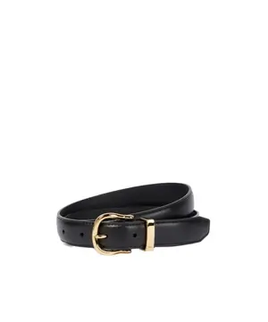 NILI LOTAN Leather Belt - Black