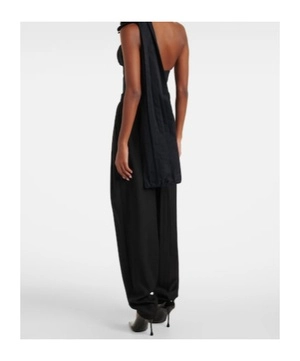 AREA Floral-appliqué Halterneck Cotton Poplin Top