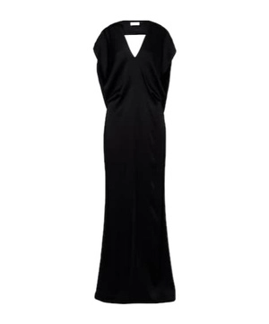 Stella McCartney Open-back Satin Maxi Dress - Black