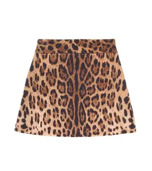 Dolce & Gabbana Leopard-print Virgin Wool Shorts