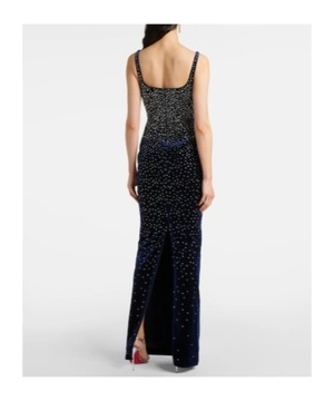 Alex Perry Singlet Crystal-embellished Velvet Gown