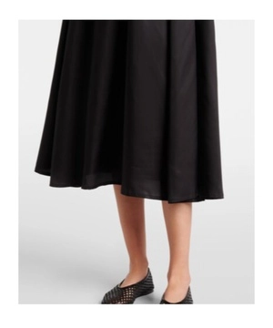 Comme Des Garçons Ruffled Wool Midi Dress