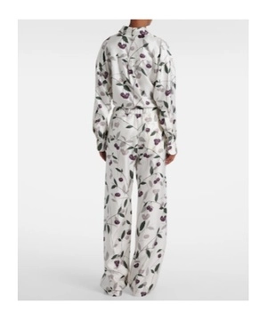 Stella McCartney Printed Silk Twill Wide-leg Pants