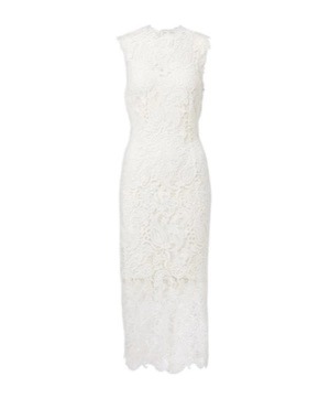 Monique Lhuillier Lace Midi Dress