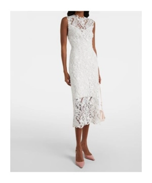 Monique Lhuillier Lace Midi Dress