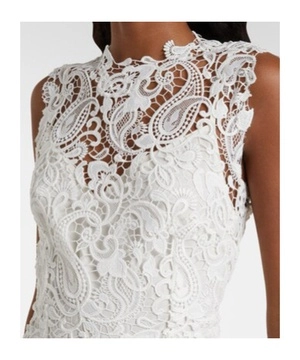 Monique Lhuillier Lace Midi Dress