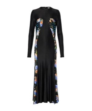 Rabanne Floral Jersey Maxi Dress - Black