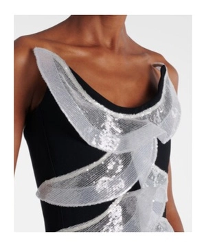 Maticevski Refraction Sequined Ruffled Gown