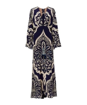 Johanna Ortiz Sequined Printed Silk Maxi Dress - Black