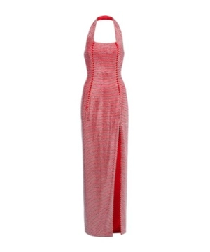 AREA Crystal-embellished Halterneck Gown - Pink