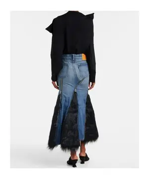 Junya Watanabe Low-rise Denim Skirt