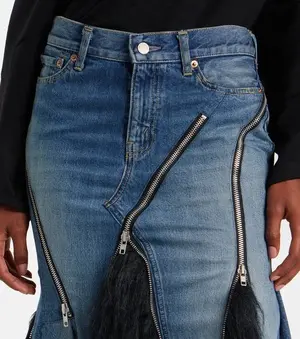 Junya Watanabe Low-rise Denim Skirt