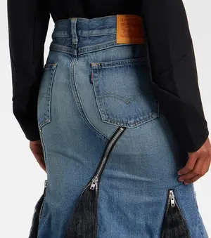 Junya Watanabe Low-rise Denim Skirt