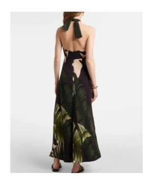 Johanna Ortiz Printed Halterneck Maxi Dress