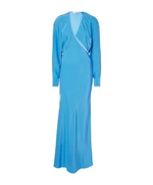 Christopher Esber Cutout Silk Maxi Dress - Blue