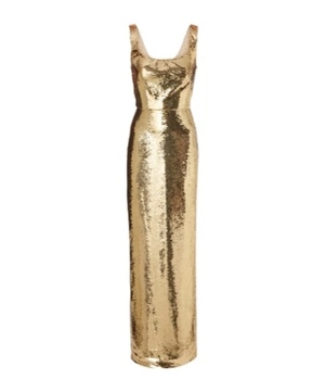 Monique Lhuillier Sequined Gown - Nude