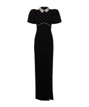 Rebecca Vallance Amery Embellished Puff-sleeve Gown