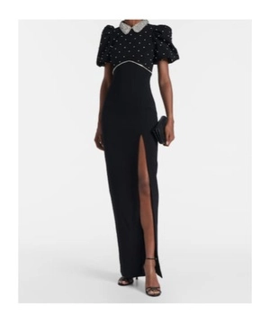 Rebecca Vallance Amery Embellished Puff-sleeve Gown