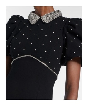 Rebecca Vallance Amery Embellished Puff-sleeve Gown