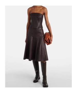 Stouls Rosalia Strapless Leather Corset Top